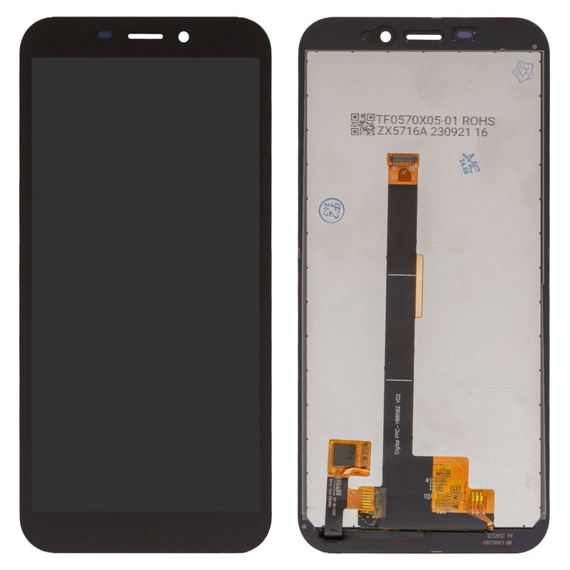 LCD compatible with Ulefone Armor X8, Armor X8i, (black, without frame ...