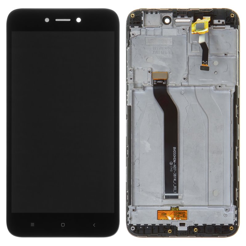 Дисплей для Xiaomi Redmi 5A, Redmi Go, чорний, з рамкою, High Copy ...